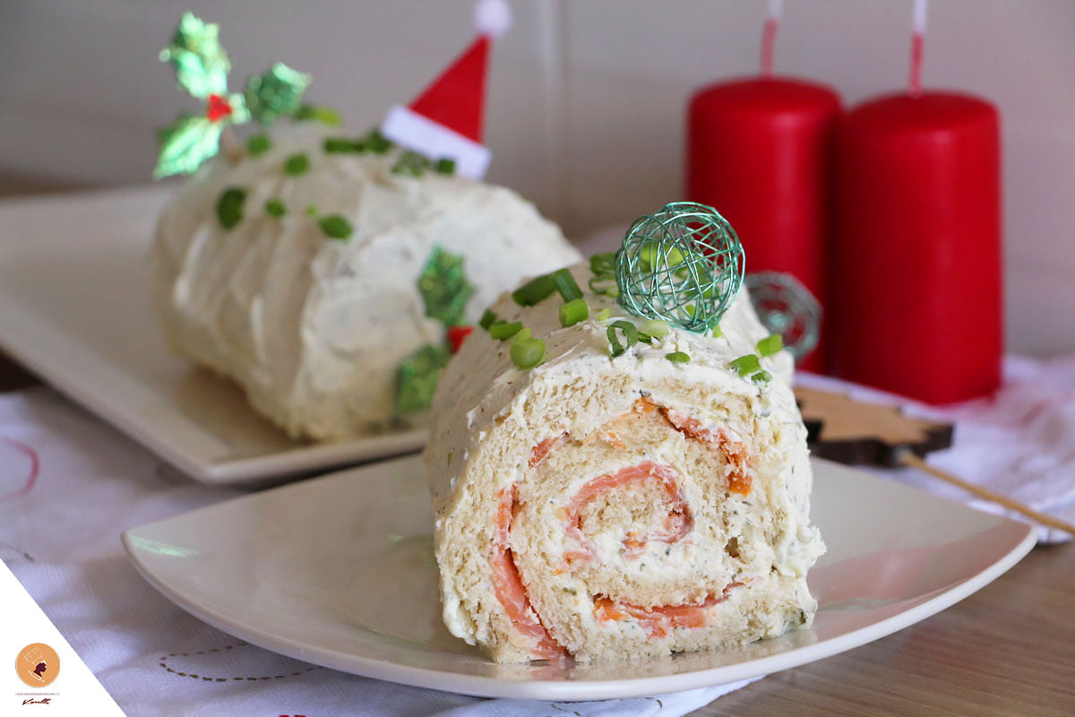 Bûche salée au saumon et au fromage frais