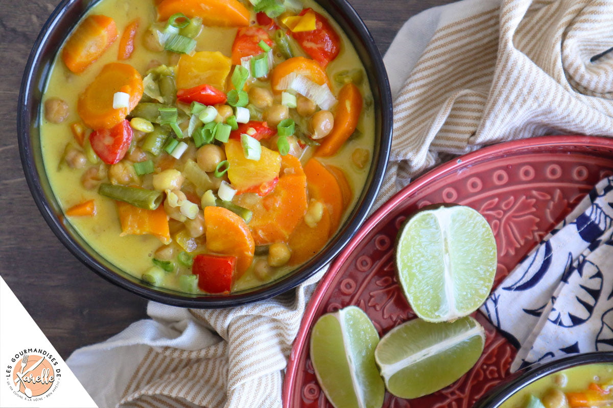 Curry de légumes au lait de coco (Vegan)